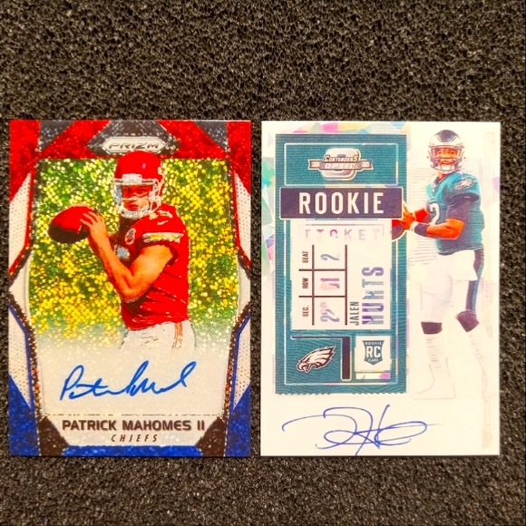 Toys | Patrick Mahomes Vs Jalen Hurts Autograph Rookie Card Lot ...